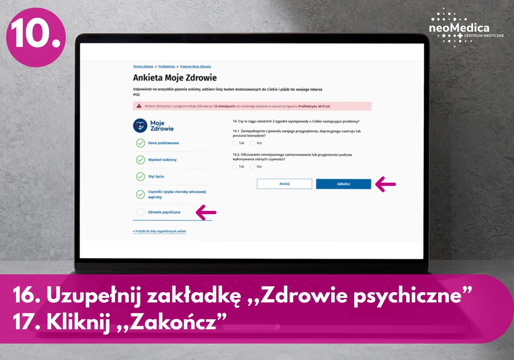 Jak wypełnić ankietę programu ,,Moje Zdrowie” przez IKP?