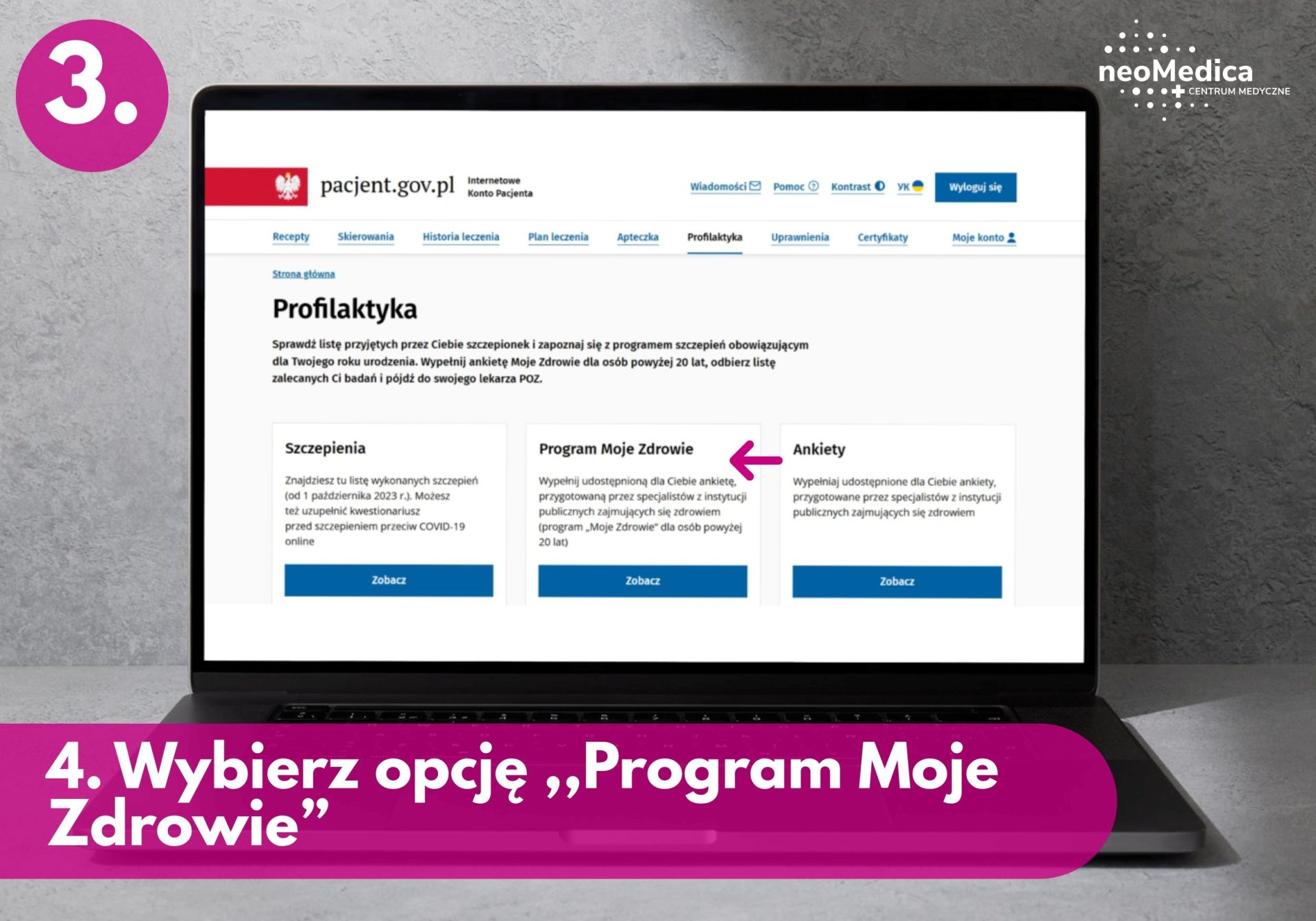 Jak wypełnić ankietę programu ,,Moje Zdrowie” przez IKP?