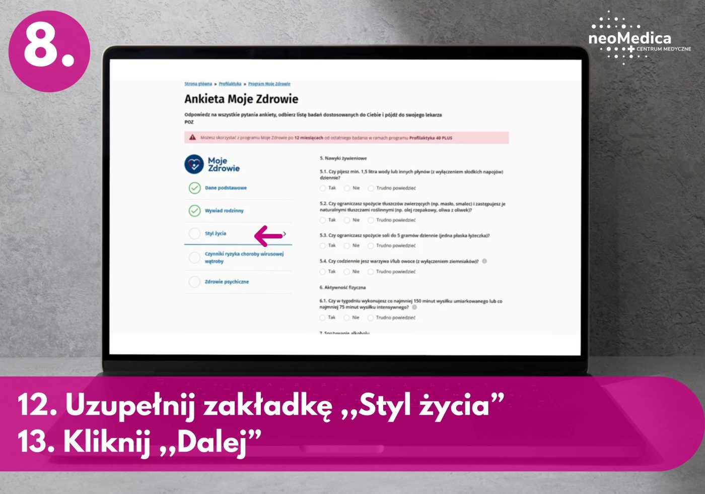 Jak wypełnić ankietę programu ,,Moje Zdrowie” przez IKP?